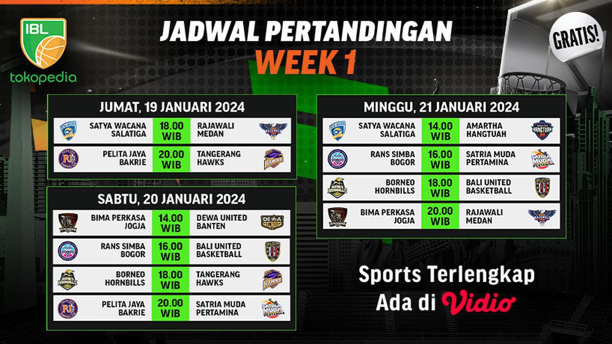 Jadwal Live Streaming IBL 2024 Week 2 di Vidio Pekan Ini