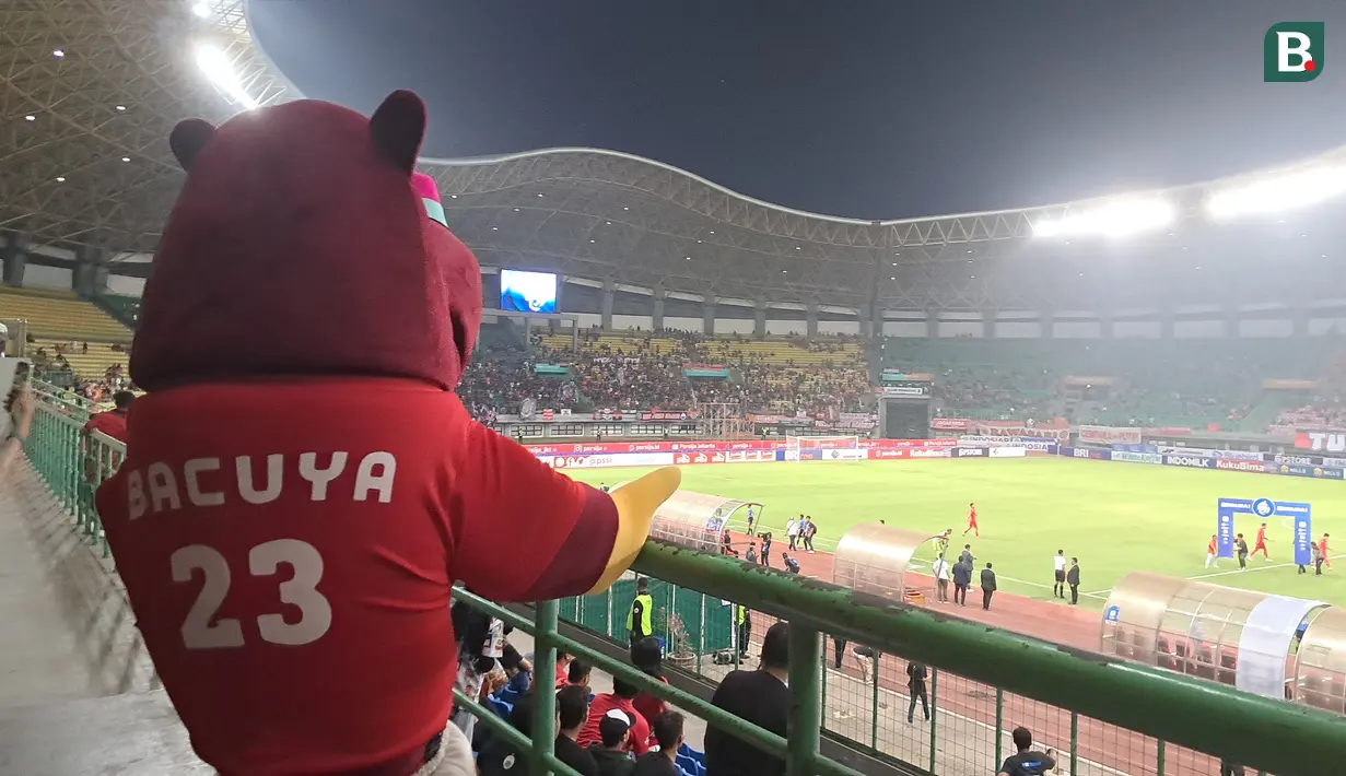 Foto: Aksi Maskot Piala Dunia U-17 2023, Bacuya saat Nonton Langsung ...