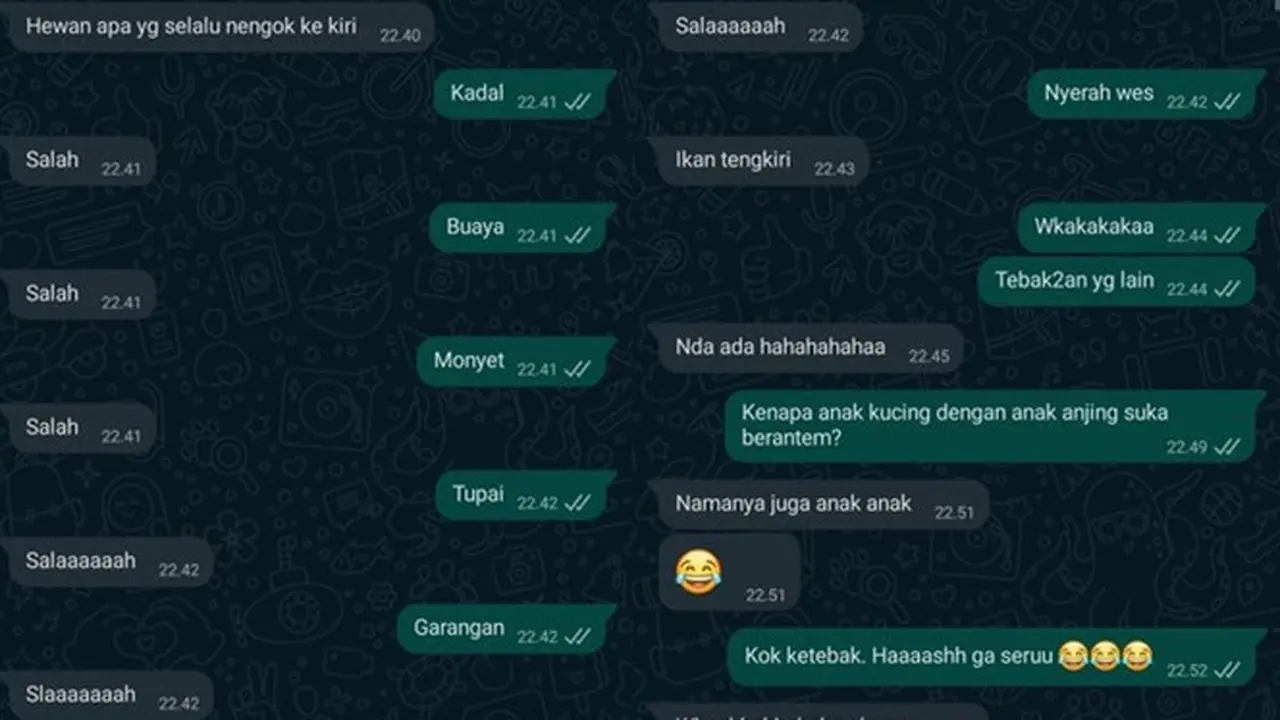6 Chat ke Pacar Main Tebak-Tebakan Lucu Ini Bikin Senyum Lebar - Hot ...