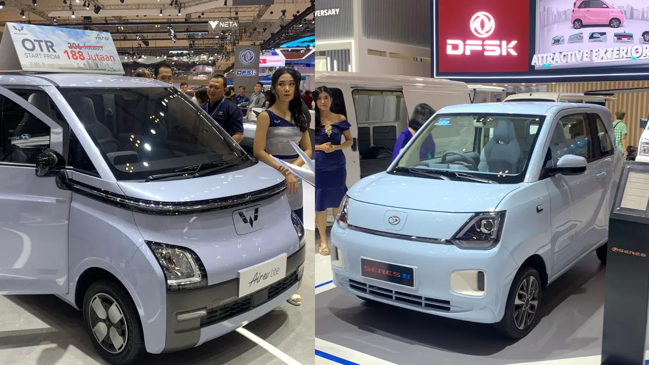 Perang Mobil Listrik Murah Wuling Air ev Lite dan Seres E1 di GIIAS 2023 - Otomotif Liputan6.com