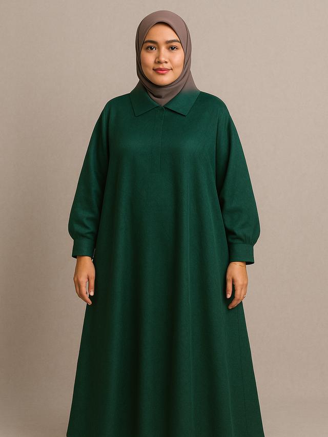 7 Model Gamis Kerah Rebah yang Nyaman dan Bikin Penampilan Makin Anggun ...
