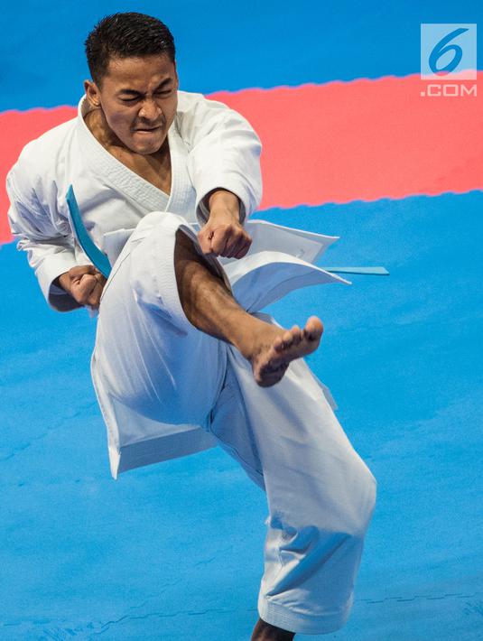 FOTO: Aksi Ahmad Zigi Zaresta Sumbang Medali Perunggu dari Cabang Karate
