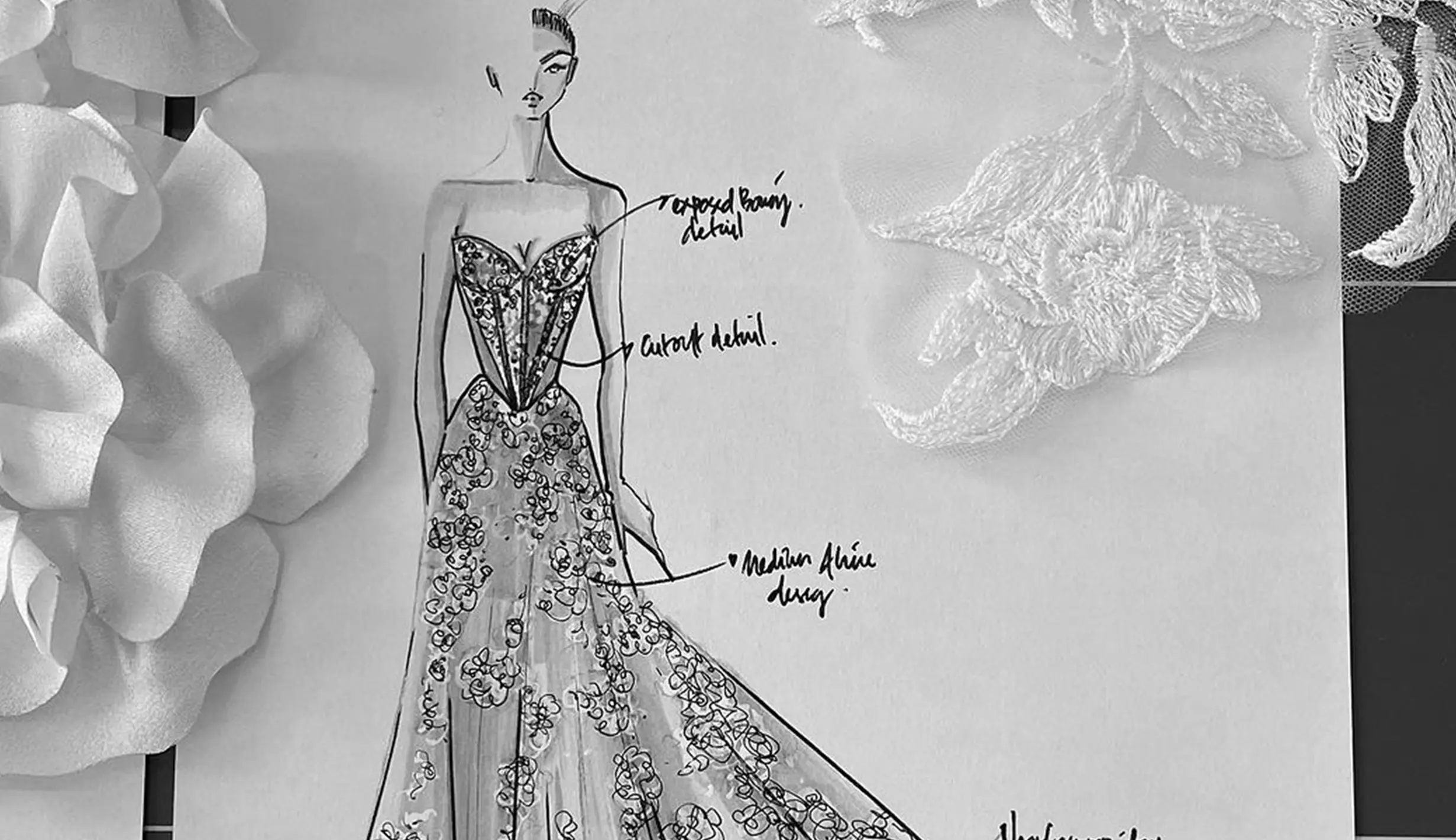 Potret Sketsa Kebaya dan Gaun Pernikahan BCL, Dirancang Desainer ...
