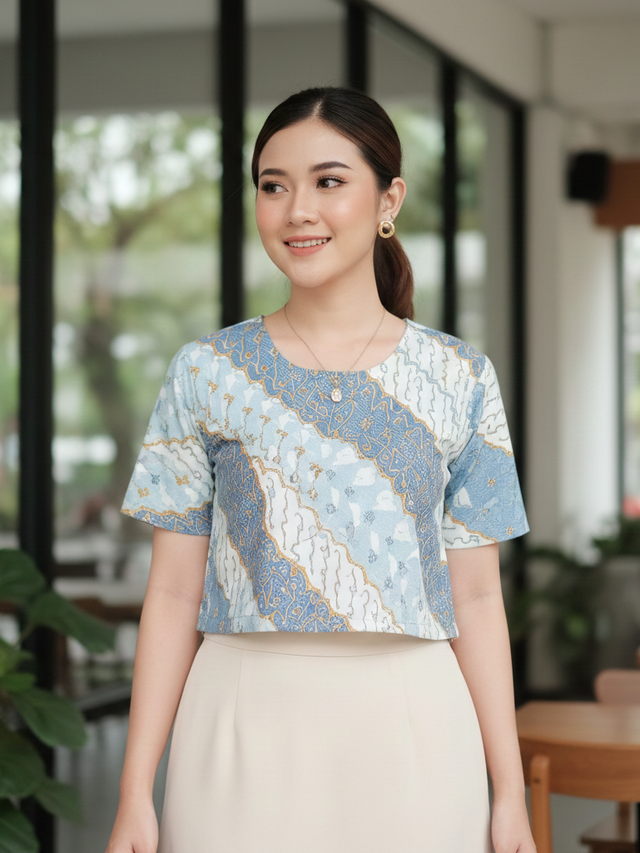7 Model Atasan Batik Crop Cut dengan Rok High Waist untuk Gaya Muda dan ...