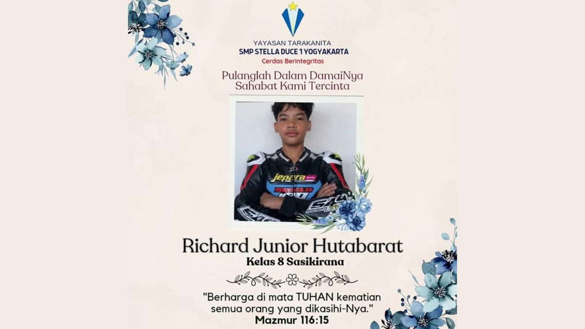 Pembalap Muda Richard Junior Hutabarat Meninggal Dunia, Berikut Profilnya - Regional Liputan6.com