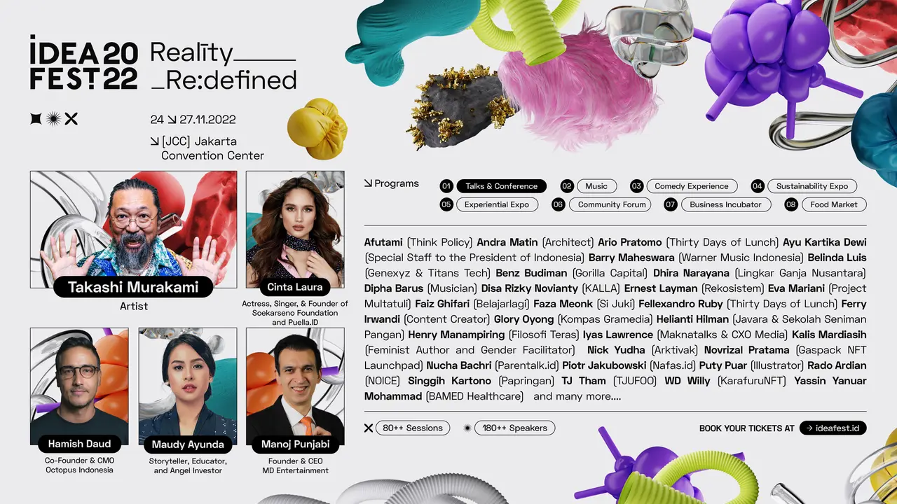 IdeaFest 2022 Hadirkan Takashi Murakami, Seniman Kontemporer dari Jepang