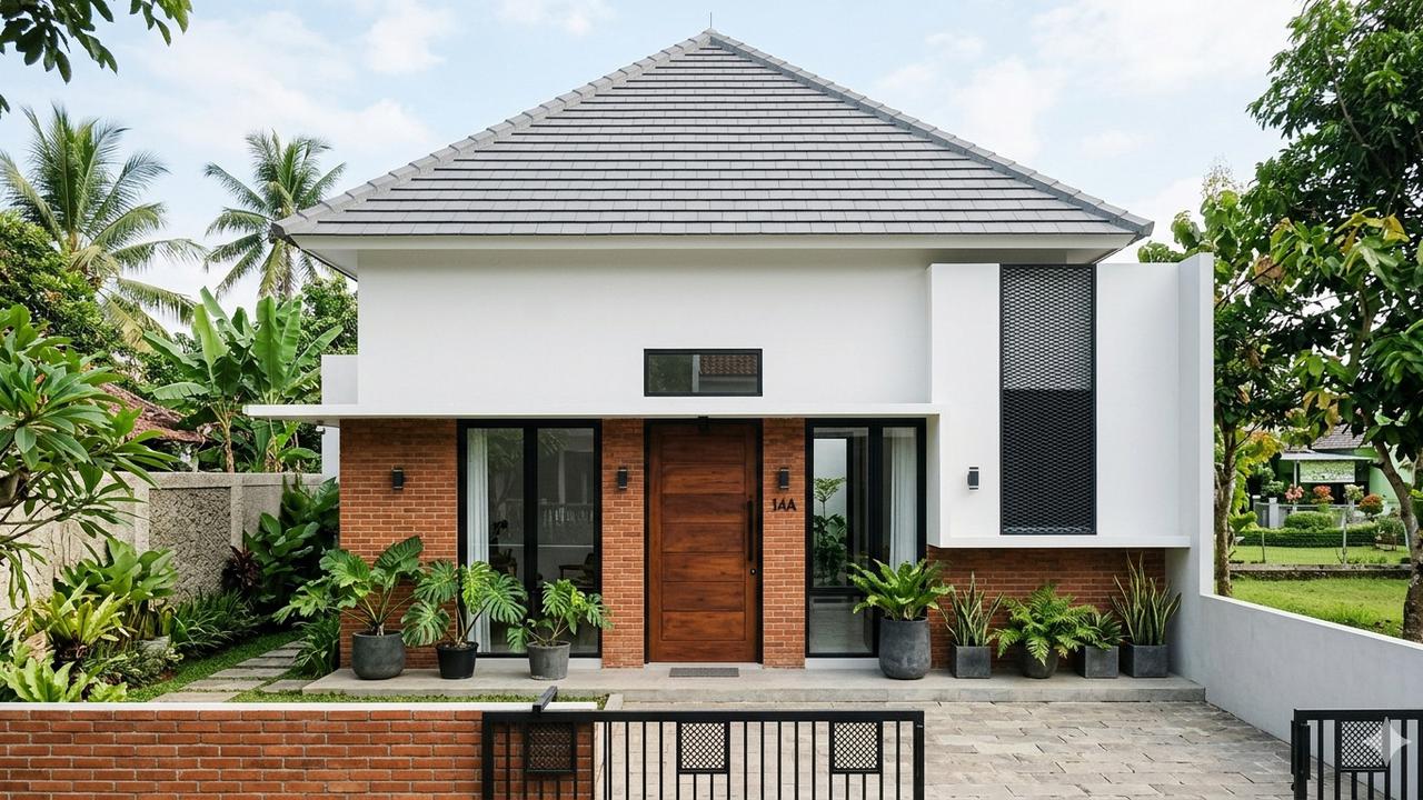 7 Inspirasi Rumah Minimalis Atap Limasan Modern Tampak Depan: Estetik ...