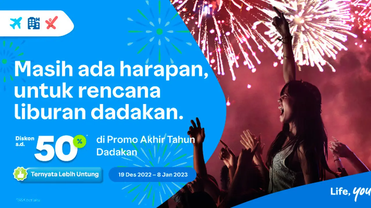 Program Promo Akhir Tahun Traveloka, Diskon Hingga 50 Persen - Regional Liputan6.com