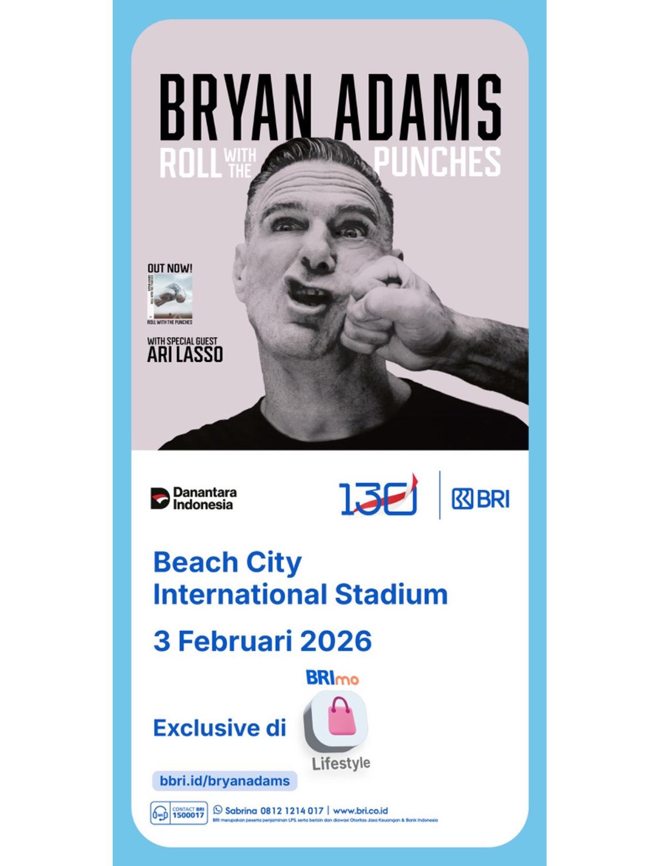 Nostalgia Bareng Bryan Adams, BRI Hadirkan Kemudahan Beli Tiket Lewat BRImo