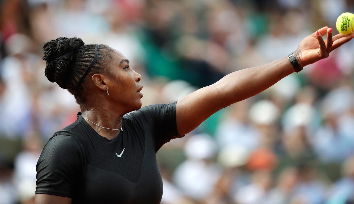 FOTO: Laga Perdana Serena Williams Usai Melahirkan di Prancis Terbuka ...