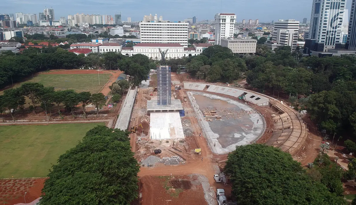 FOTO: Menengok Perkembangan Revitalisasi Lapangan Banteng - Foto ...