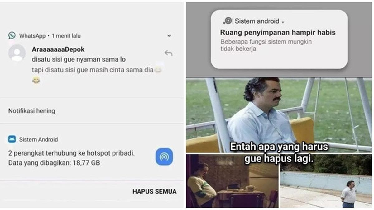 6 Meme Lucu Ruang Penyimpanan HP Penuh Ini Relate, Bingung Hapus Apa ...