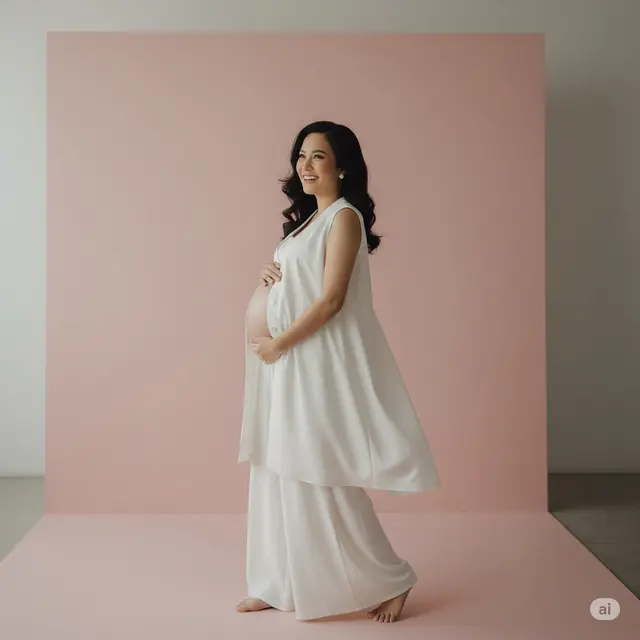 7 Outfit Foto Studio Ibu Hamil yang Nyaman dan Elegan, Siap Hebohkan Feed IG - Hot Liputan6.com