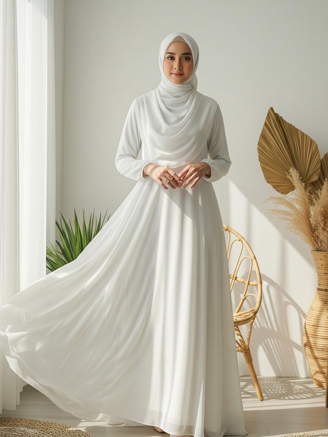 9 Model Gamis Chiffon Flowy Terbaru, Tampil Anggun dan Modern di 2025