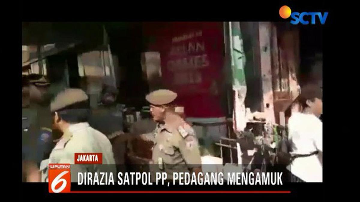 Razia PKL di Tanah Abang Diwarnai Perlawanan - News Liputan6.com