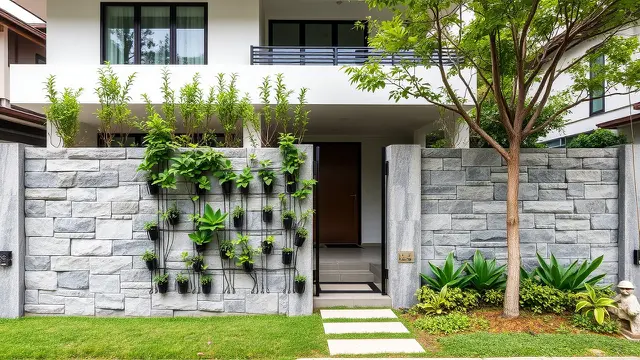 7 Model Pagar Rumah Minimalis Batu Alam yang Elegan dan Tahan Lama ...