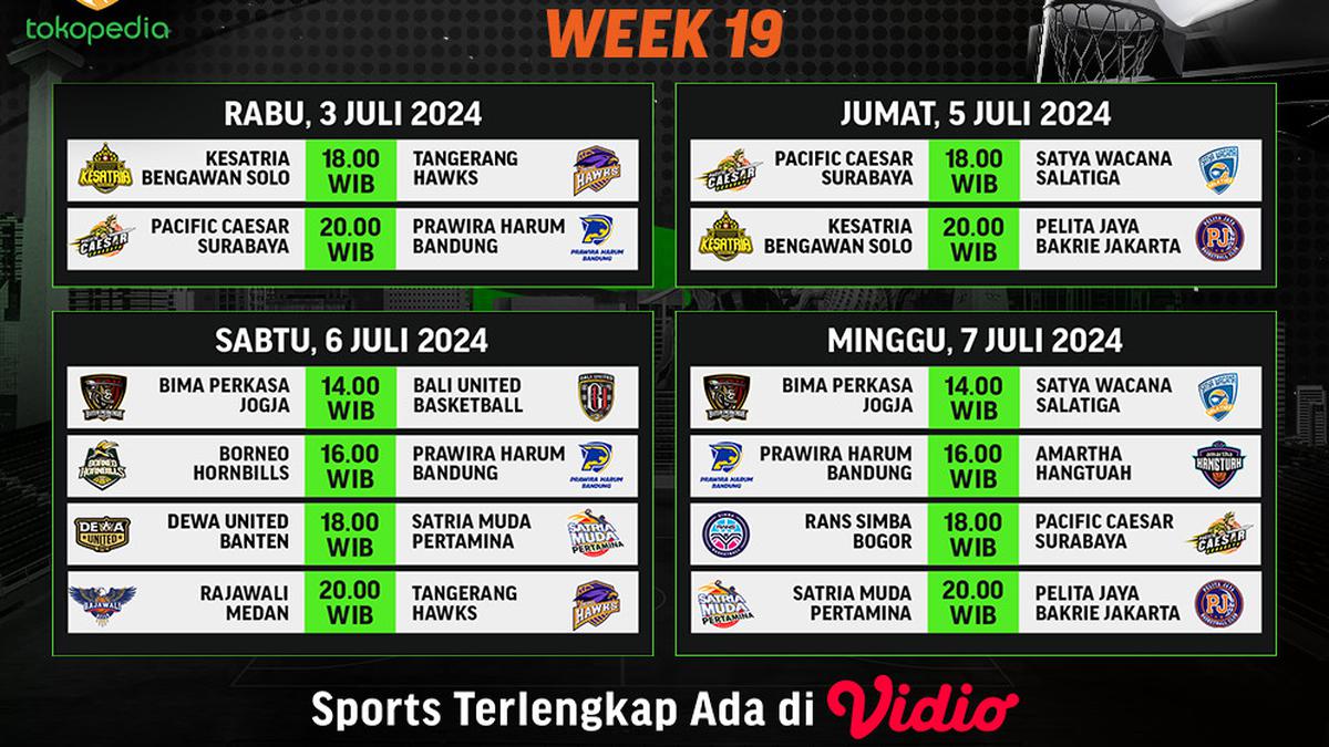Live Streaming IBL Tokopedia 2024 Week 19 di Vidio, 3-7 Juli 2024 ...
