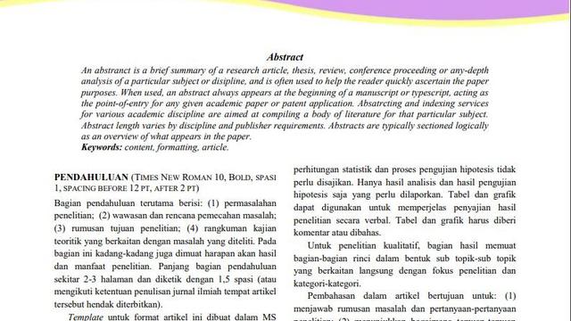 Contoh Paper untuk Diterbitkan di Jurnal Ilmiah, Ini Format dan ...