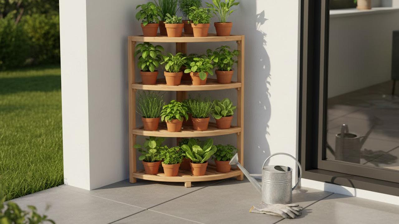 10 Model Kebun Sayur Mini Memakai Rak Kayu Tingkat Hemat Ruang, Solusi ...