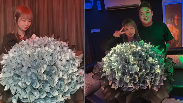 Kisah Wanita Diberi Hadiah Buket Uang Rp 33,9 Juta dari Sang Adik ...