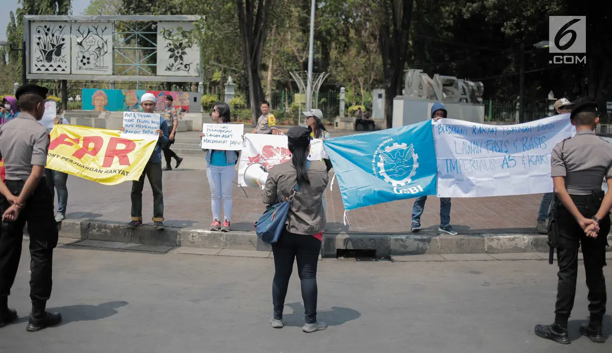 FOTO: Aksi Tolak Fasis dan Rasis Terhadap Rakyat Papua - Foto Liputan6.com