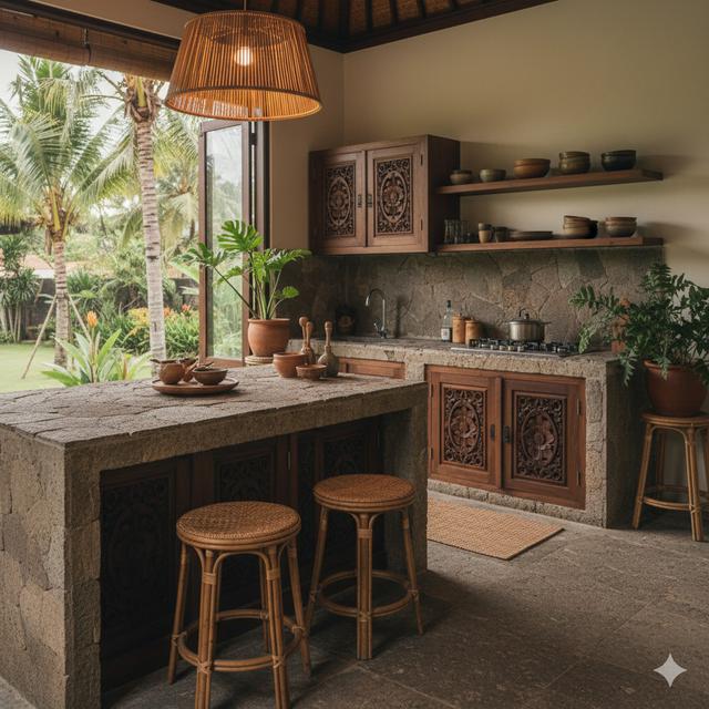 8 Model Dapur Bali yang Modern dan Etnik, Beri Sentuhan Tradisional ...