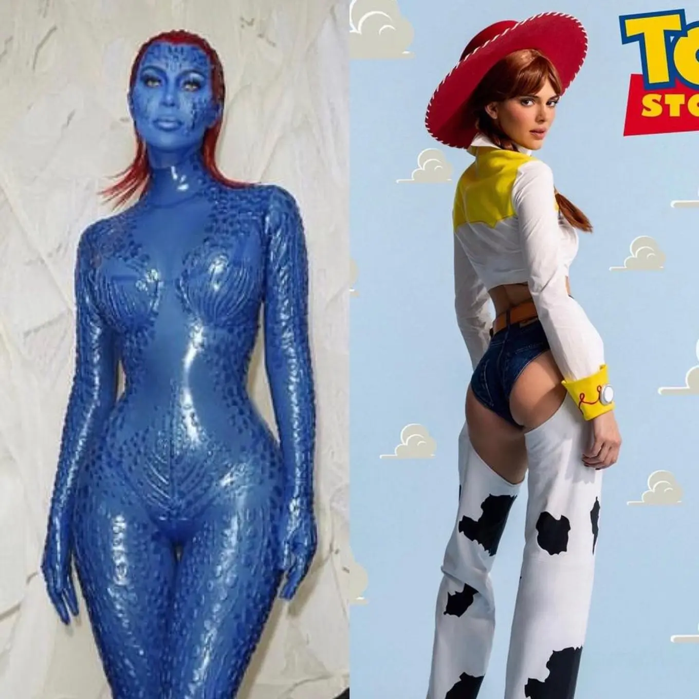 8 Gaya Seleb Dunia Rayakan Halloween Pakai Kostum Unik, Kim Kardashian Jadi Mystique di Film X ...