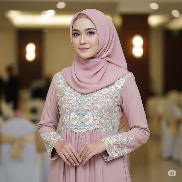 15 Model Gamis Bahan Katun Motif Bunga Terbaru 2025, Nyaman untuk ...