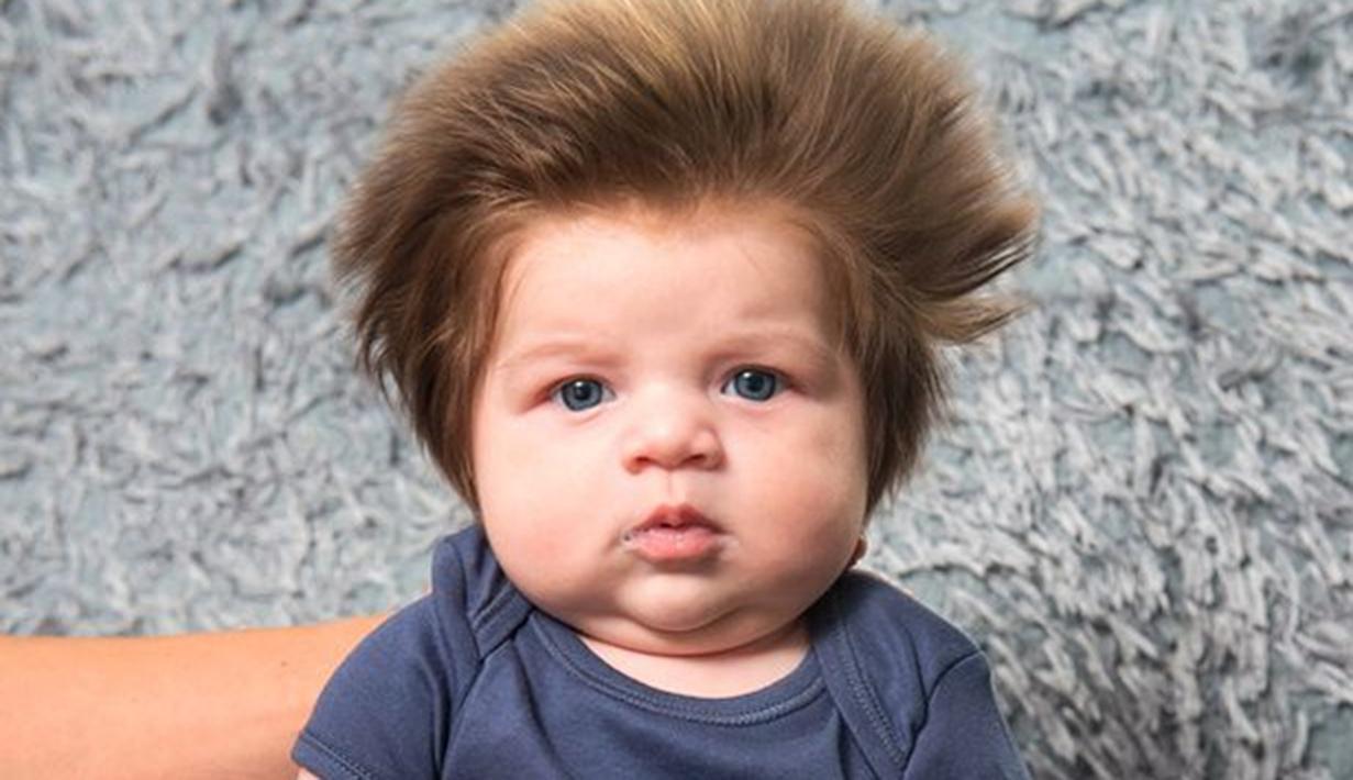 Potret Menggemaskan Bayi Junior Dengan Rambut Super Tebal & Lebat ...
