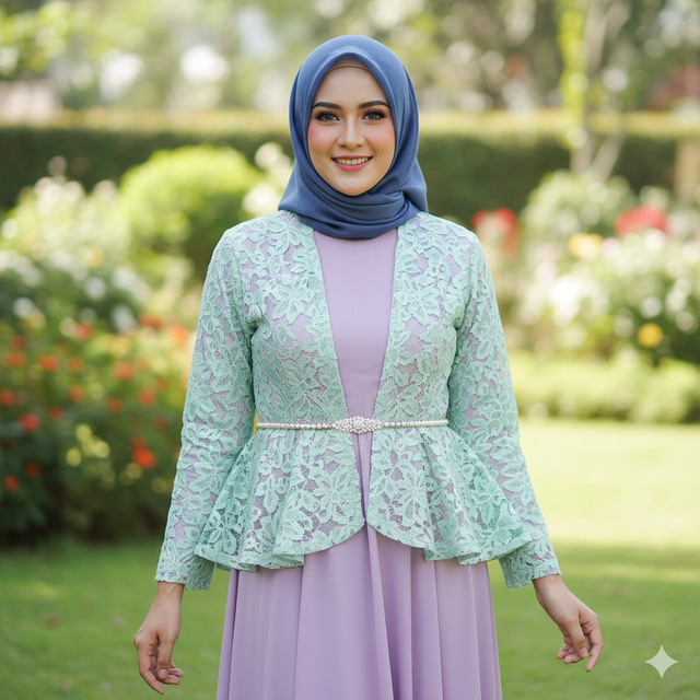 7 Model Gamis Blazer Brokat Terbaru yang Simpel dan Antimainstream