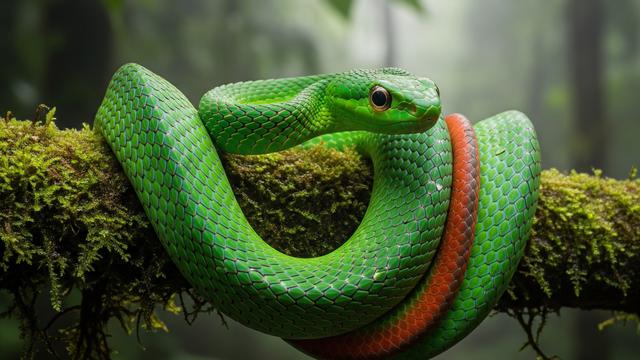 3 Perbedaan Ular Hijau Pucuk dan Ular Hijau Ekor Merah yang Wajib ...