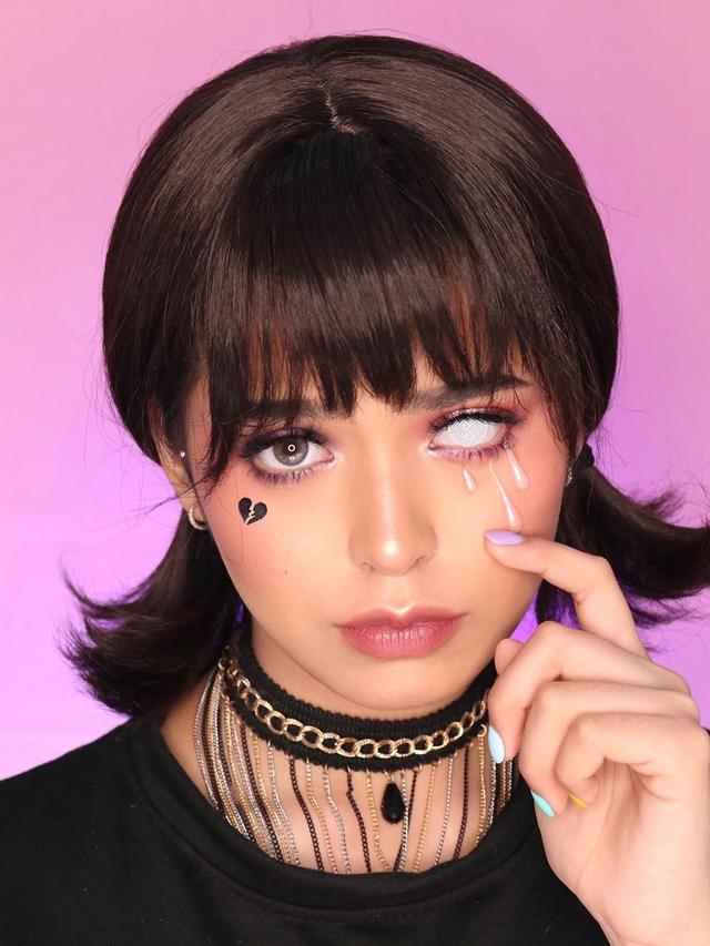 5 Kreasi Makeup Jharna Bhagwani yang Viralkan Lathi dari Cantik jadi ...