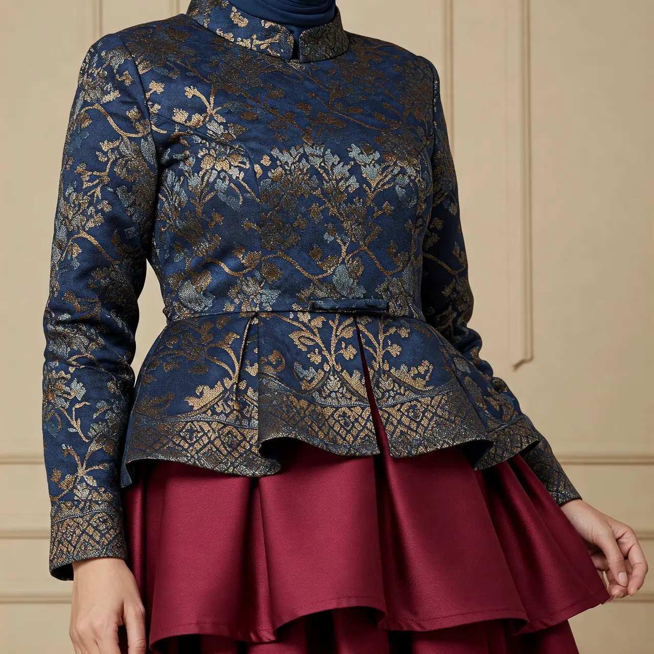 9 Model Gamis Brokat Kombinasi Satin Terbaru 2025 yang Elegan - Hot ...