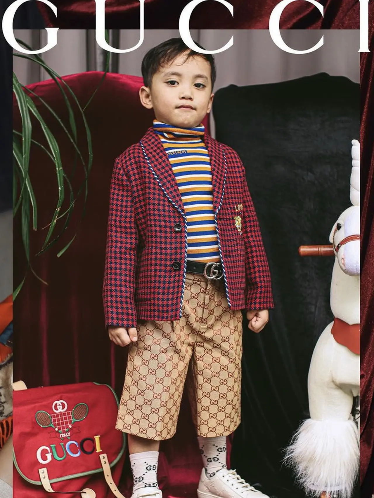 3 Gaya Xabiru Anak Rachel Vennya Ikut Gucci Model Challenge Pakai ...