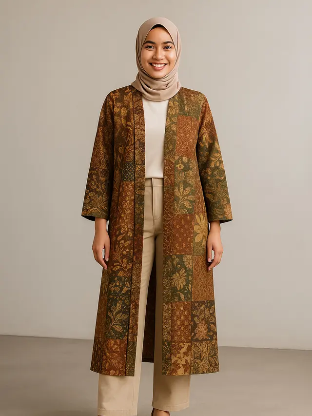 10 Model Cardigan Batik Panjang Terbaru 2025, Bisa Tetap Tampil Stylish ...