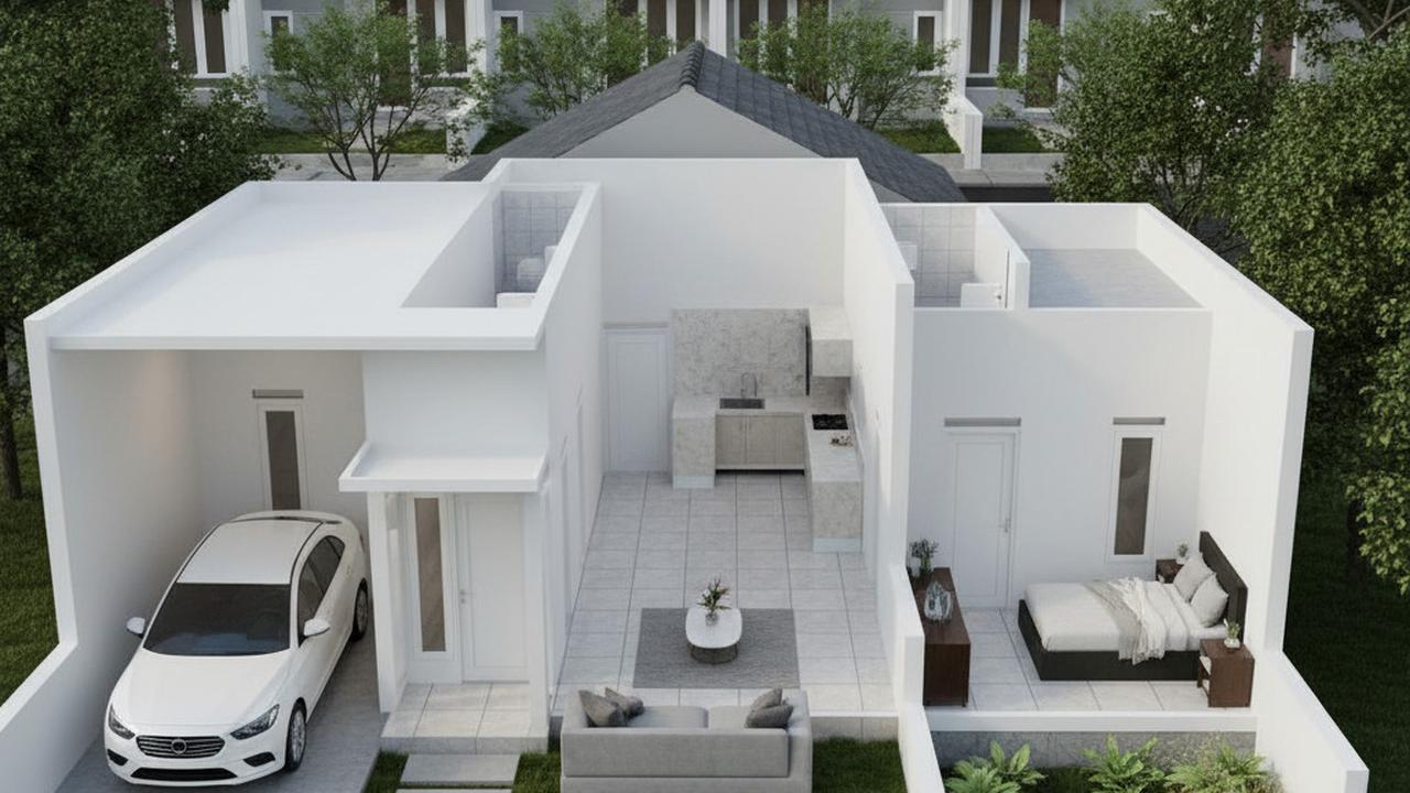 10 Denah Rumah Tipe 45 dengan Ruang Keluarga Luas, Nyaman dan Fungsional