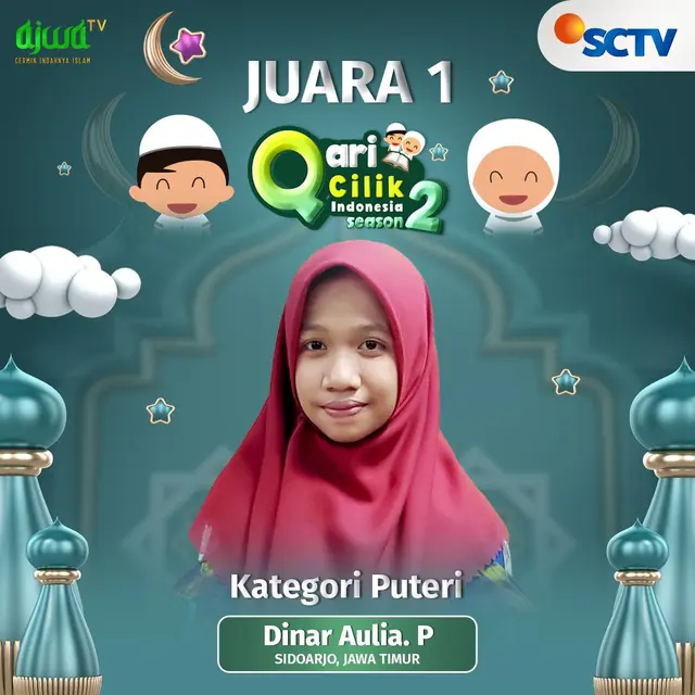 Barakallah, Juara 1 Qari Cilik Indonesia Season 2 Diraih Qari M. Rizki Al-Fadhil dan Qariah ...