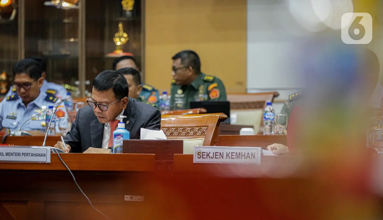 Bahas Anggaran, Komisi I DPR Gelar Rapat Tertutup Bersama Kemhan dan TNI - Foto Liputan6.com