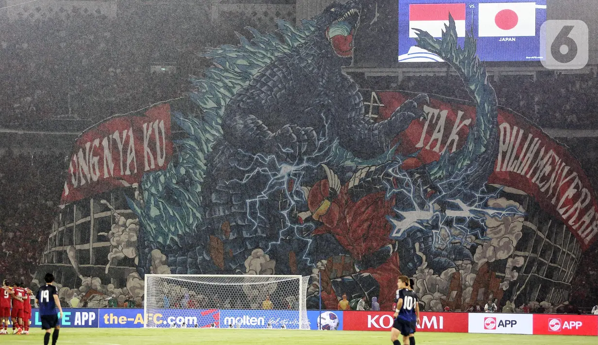 Koreografi Suporter Timnas Indonesia Getarkan Stadion Utama Gelora Bung ...