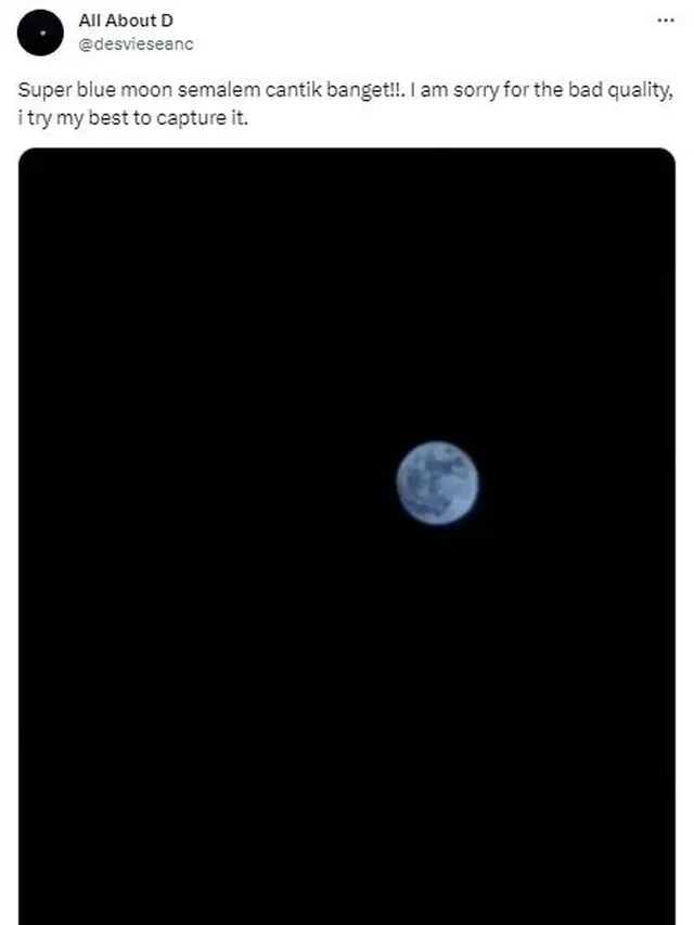 7 Potret Cantiknya Fenomena Blue Moon Bidikan Warganet - Citizen6 ...