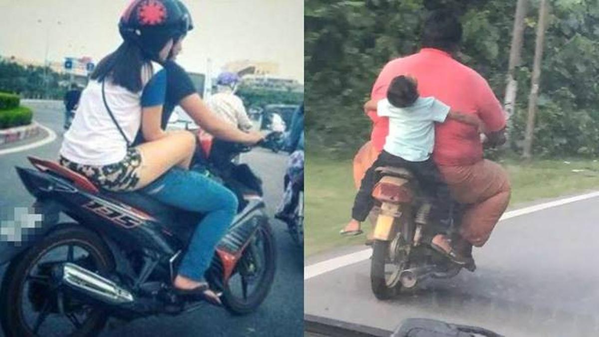 7 Potret Kocak Orang Saat Boncengan Motor Ini Posenya Nyeleneh - Hot Liputan6.com