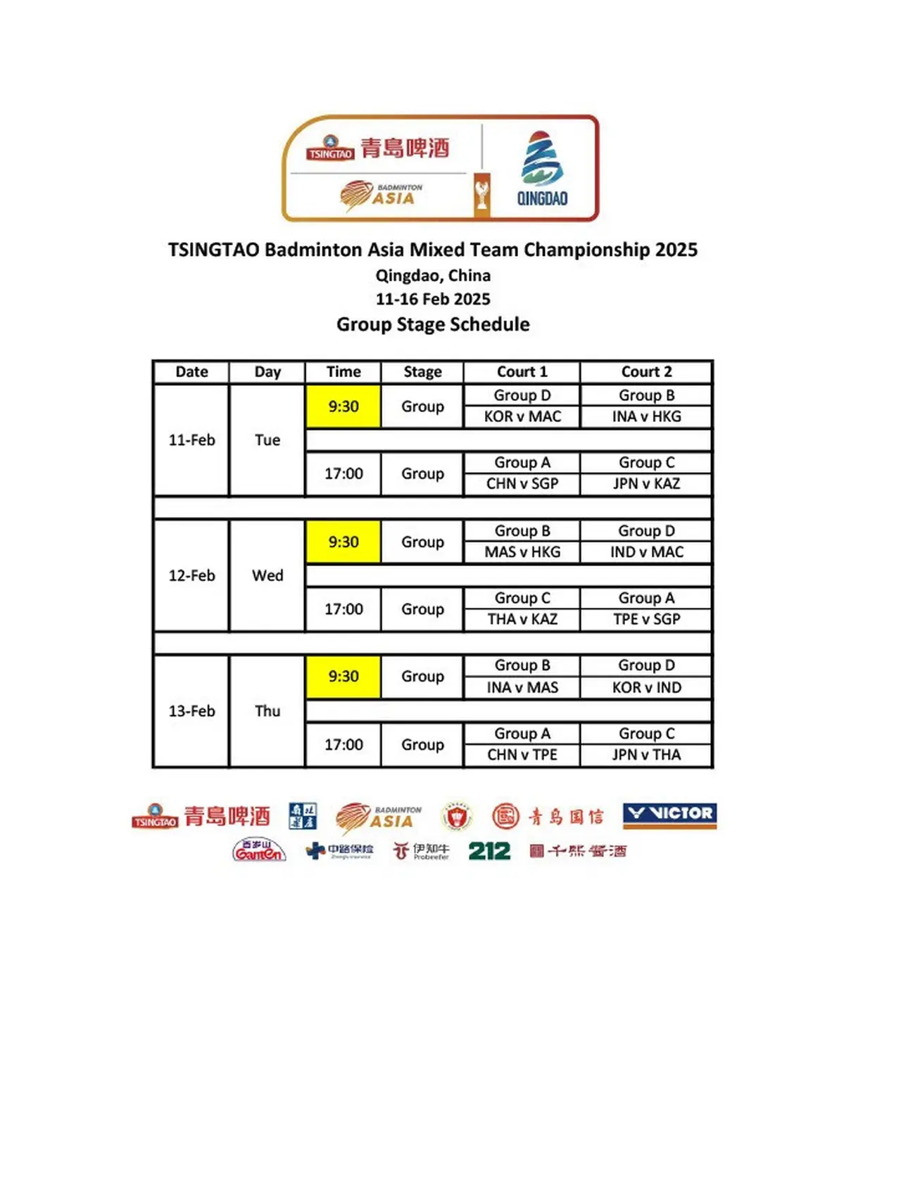 Link Live Streaming Badminton Asia Mixed Team Championship 2025 di Vidio: Indonesia Vs Hong Kong ...