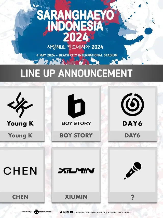 Konser Saranghaeyo Indonesia 2024 Resmi Gandeng DAY6 hingga Chen EXO, Intip Seat Plan Terbarunya ...