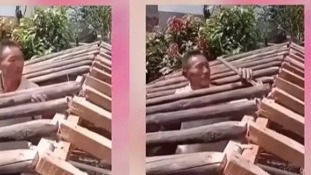 6 Aksi Kuli Bangunan Pasang Kayu Ini Bikin Heran, Ada-Ada Saja - Hot ...