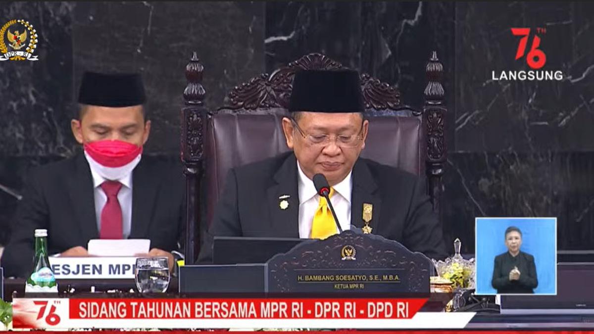 Buka Sidang Tahunan Mpr Bamsoet Pantun Walau Koalisi Masih Bisa