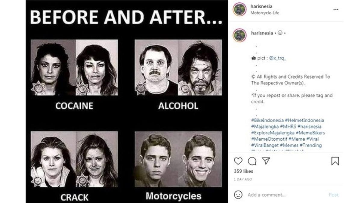 Meme Otomotif Pekan Ini: Jauhi Narkoba, Mending Naik Motor Biar Ceria ...