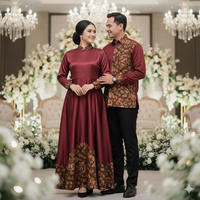 8 Model Gamis Batik Couple yang Elegan dan Nyaman, Inspirasi agar ...