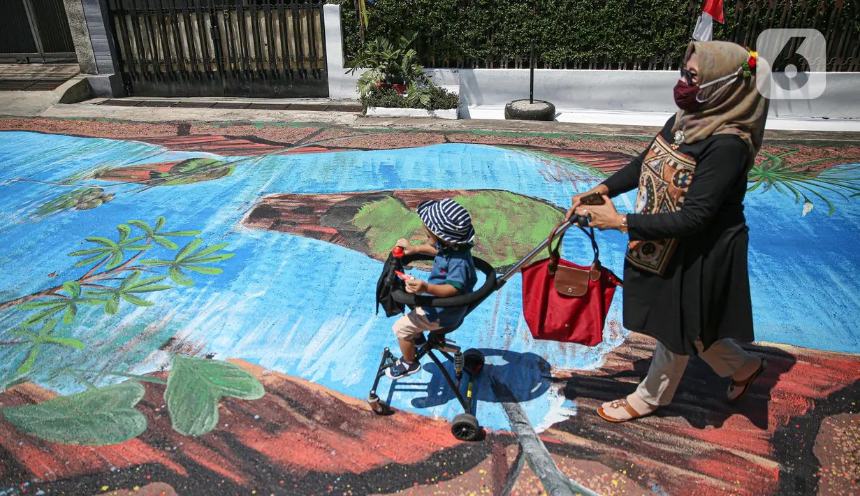 FOTO: Penampakan Mural yang Hiasi Jalan Menuju Museum Basoeki Abdullah ...