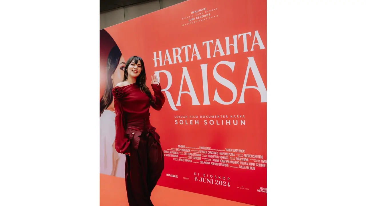 10 Potret Raisa di Premier Film ‘Harta Tahta Raisa’, Memesona - Hot Liputan6.com