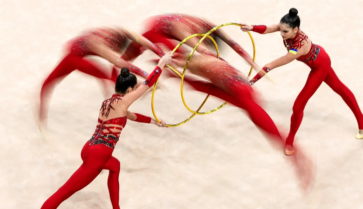 FOTO: Aksi Pesenam Ritmik Dunia di Olimpiade Eropa 2019 - Foto Liputan6.com